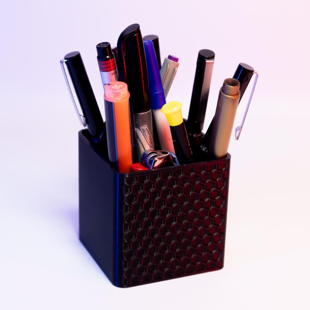 Hexagon Pattern Pen/pencil Holder - Etsy