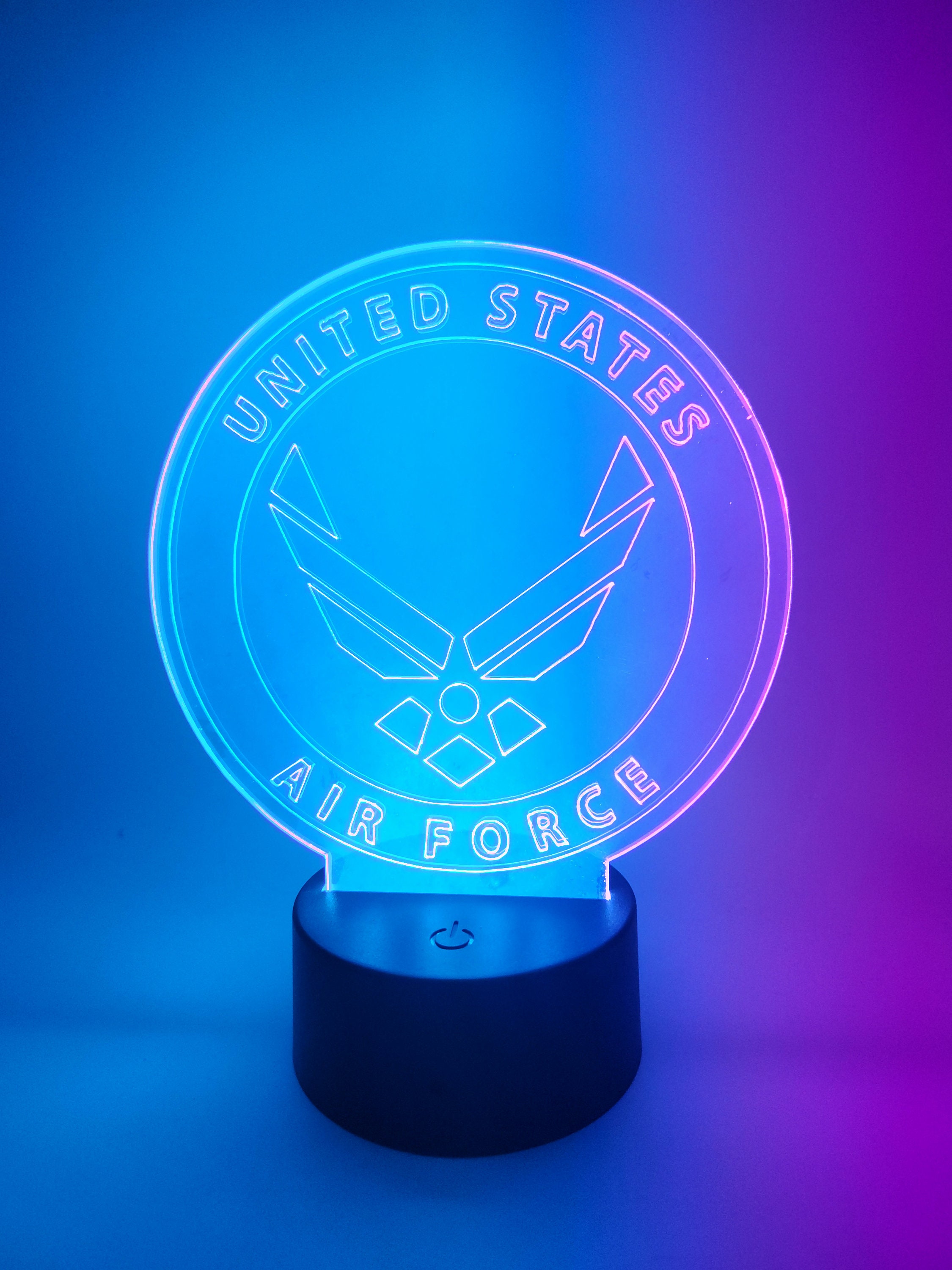 Air Force LED Light Miltary Sign US Air Force Crest Mood - Etsy
