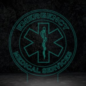 EMS LED Light First Responders Sign Emergency Medical - Etsy
