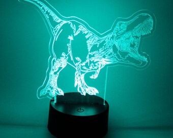 T-rex Dinosaur Night Light - Etsy