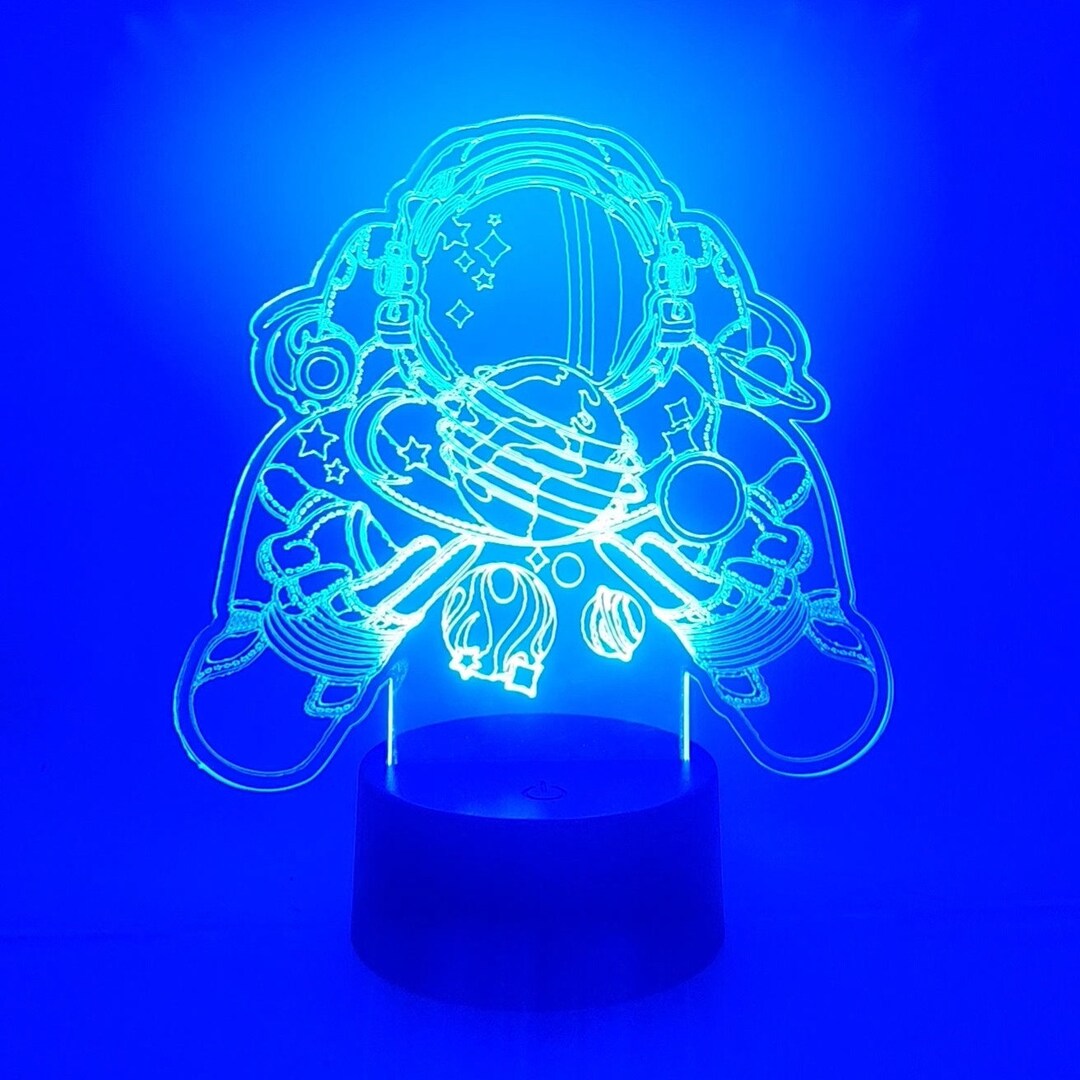 Astronaut Space Logo Decorative Light or Night Light With LED Base ...