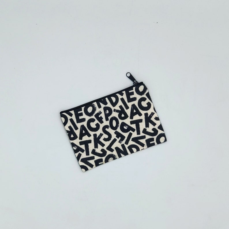 Personalized Coin Purse Custom Printed Coin Purse Canvas Coin Purse With Black Zipper Etsy