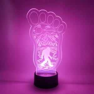 Big Foot RGB Desk Lamp | Sasquatch Desk Lamp | USB Nightlight | Battery ...