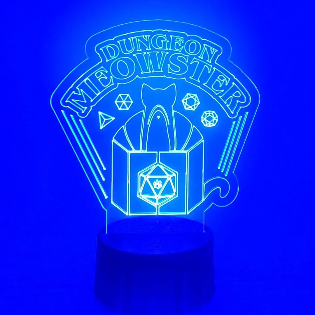 Dungeon Meowster Light | Dungeon and Dragon Lamp | DND Lamp | Dungeon ...