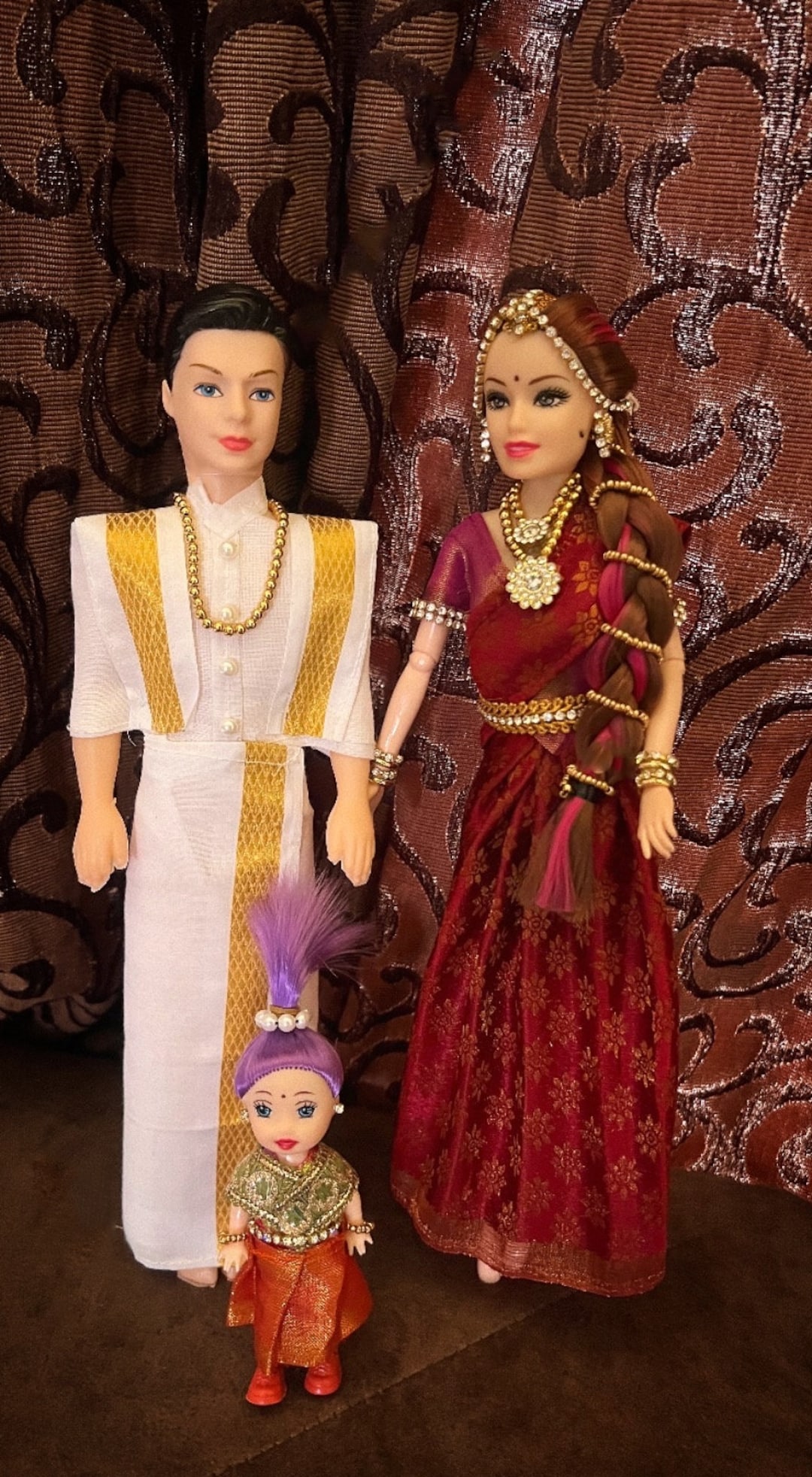 Indian Traditional Doll/bride Groom & Niece/ Cultural Doll/ Indian ...