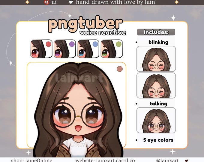 Cute Sorceress Pngtuber Model | Chibi Sorceress Girl Pngtuber Premade ...