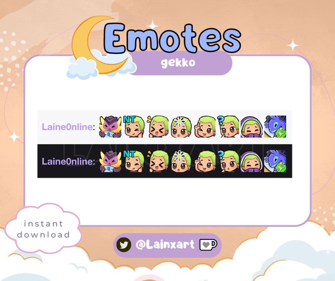 Cute Gekko Wingman Emotes Valorant Set Twitch Discord - Etsy