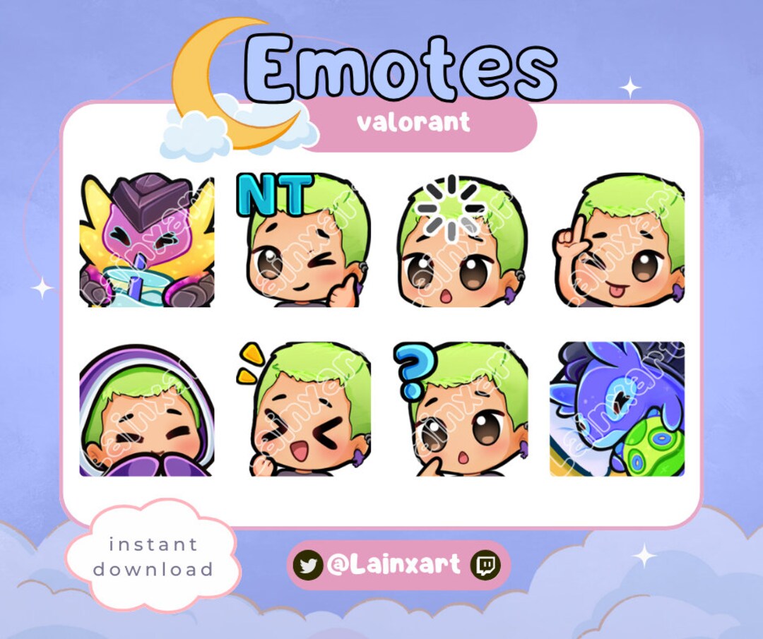 Cute Gekko Wingman Emotes Valorant Set Twitch Discord - Etsy