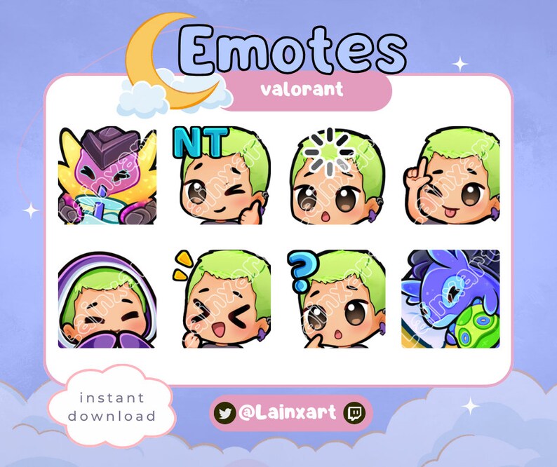 Cute Gekko Wingman Emotes Valorant Set Twitch Discord - Etsy