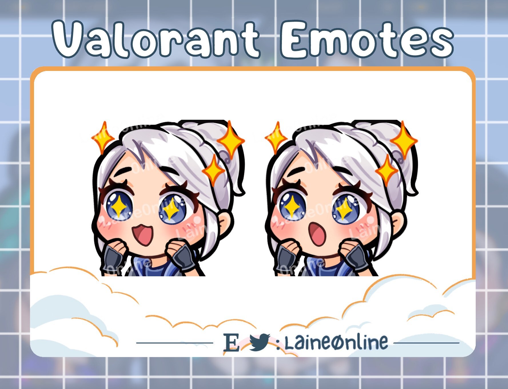 Valorant Jett WOW en POG-emotes Twitch onenigheid - Etsy Nederland