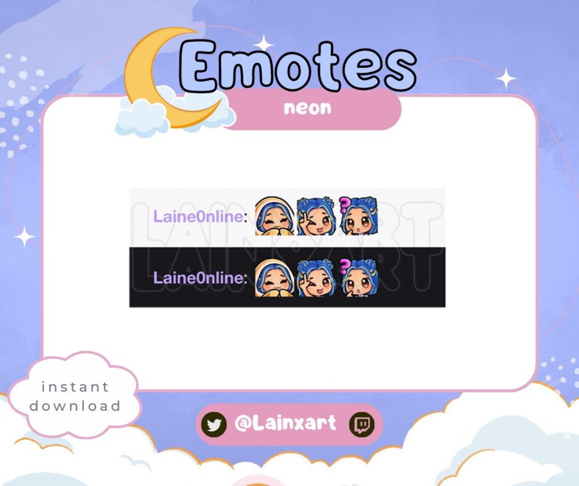Cute Neon Emotes Valorant Set Twitch Discord - Etsy