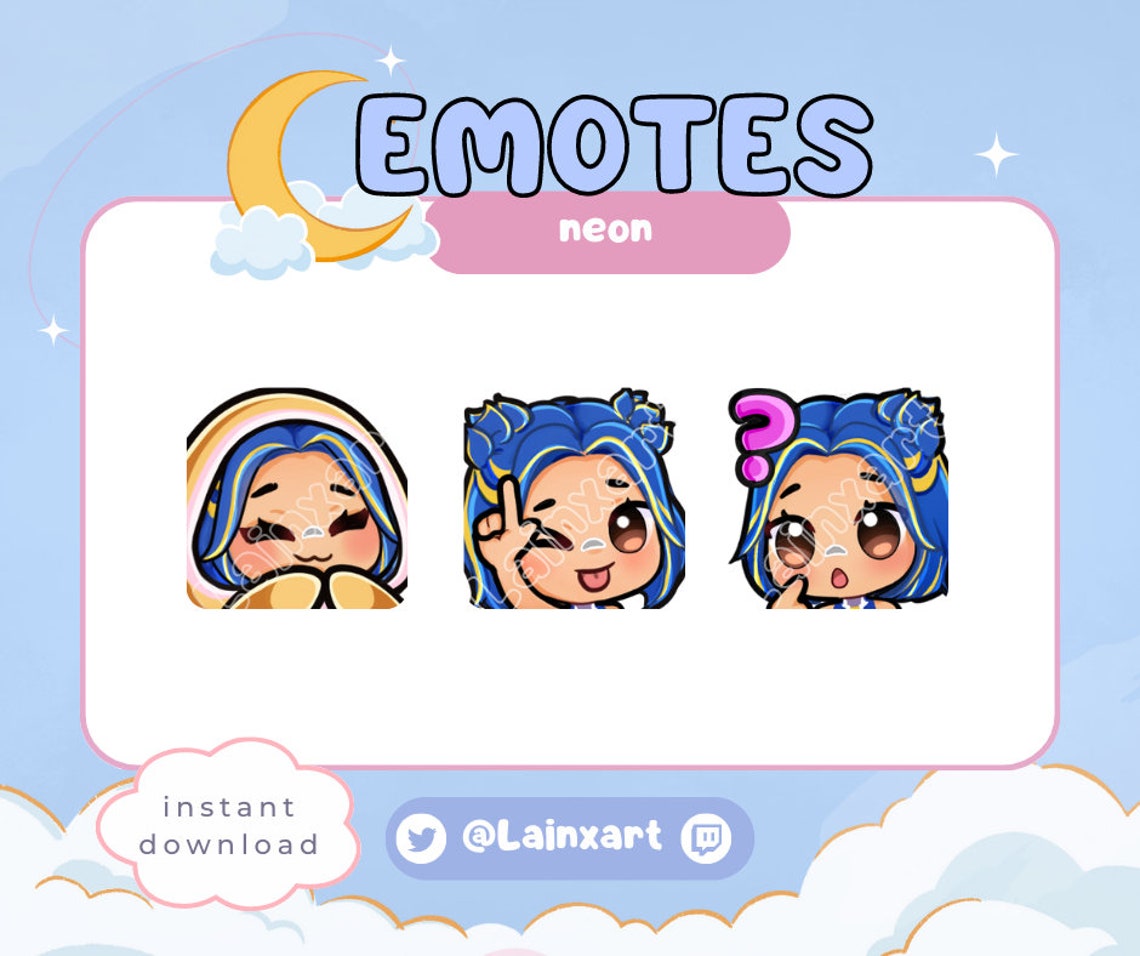 Cute Neon Emotes Valorant Set Twitch Discord - Etsy