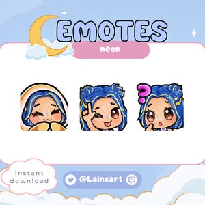 Cute Neon Emotes | Valorant Set | Twitch Discord - Etsy