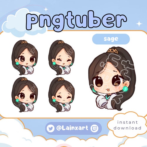 Sage Cute Pngtuber Valorant Twitch Youtube Discord - Etsy