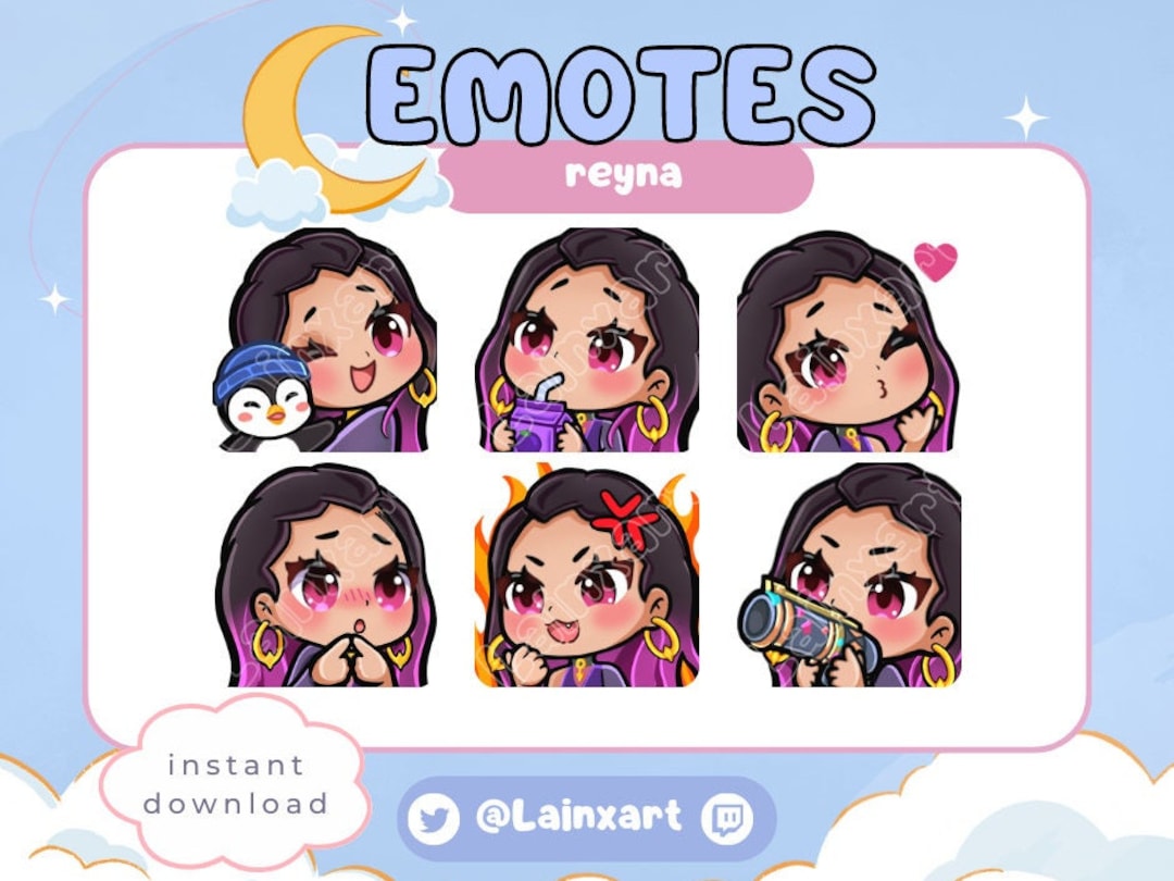 Cute Reyna Emotes Valorant Set Twitch Discord - Etsy Canada
