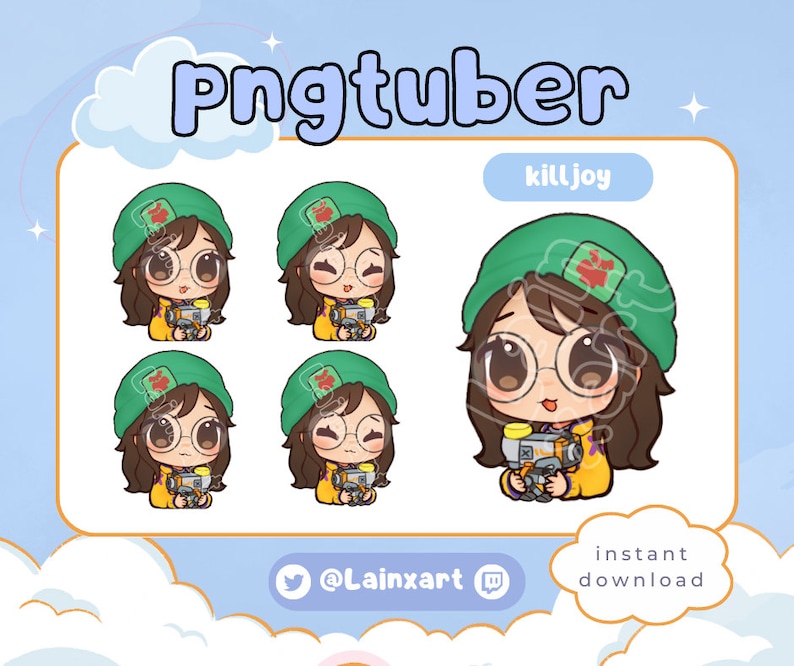 Killjoy KJ Pngtuber Valorant Twitch Youtube Discord Kick Vtuber Model ...