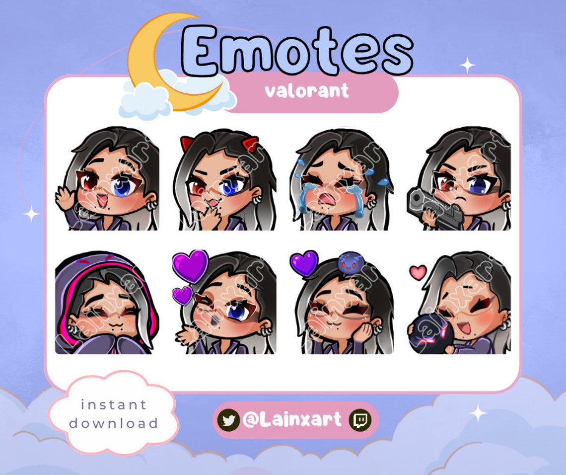 Cute Fade Emotes Valorant Set Twitch Discord - Etsy