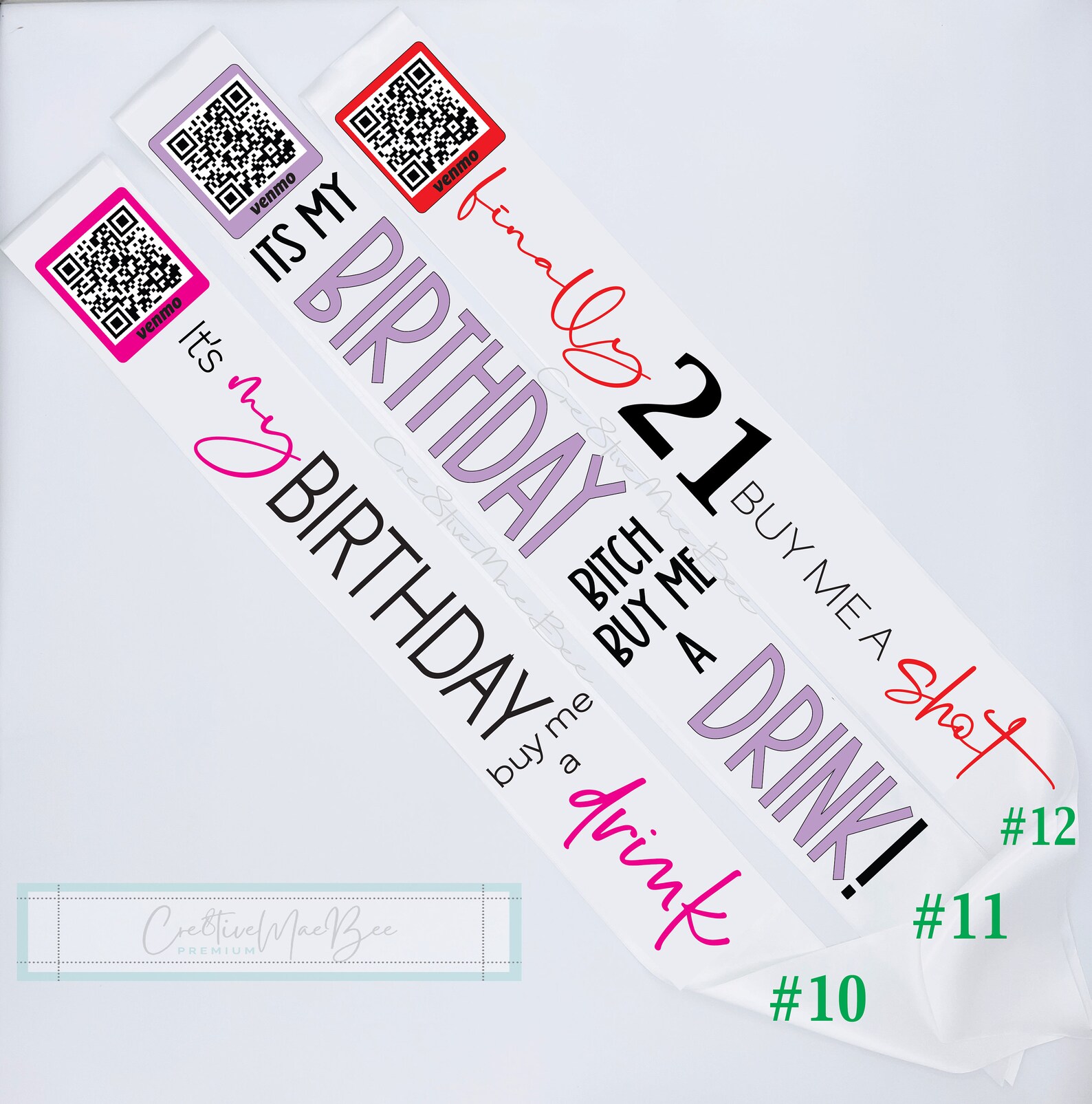 Bday Sash QR Code Birthday Sash Finally 21 21 Buy Me A - Etsy