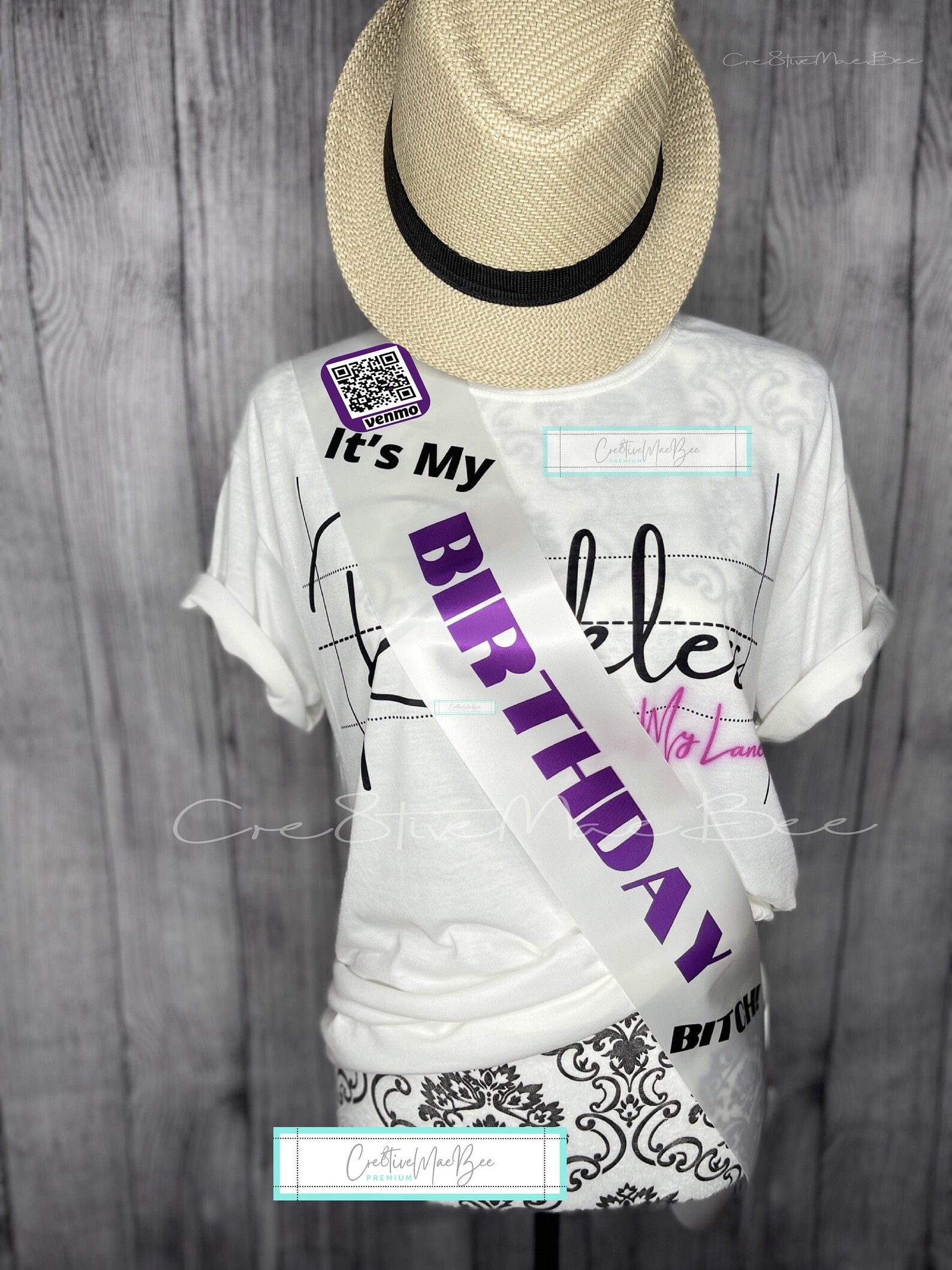 Bday Sash QR Code Birthday Sash Finally 21 21 Buy Me A - Etsy