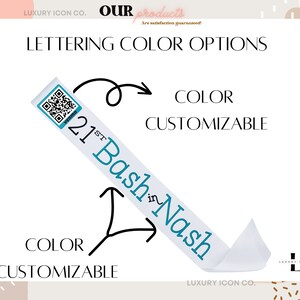 Bday Sash QR Code Birthday Sash Finally 21 21 Buy Me A - Etsy