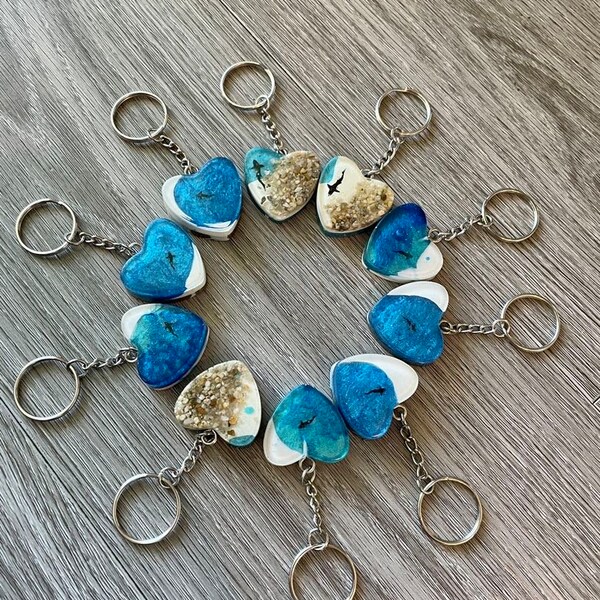 Heart Key Chain - Etsy