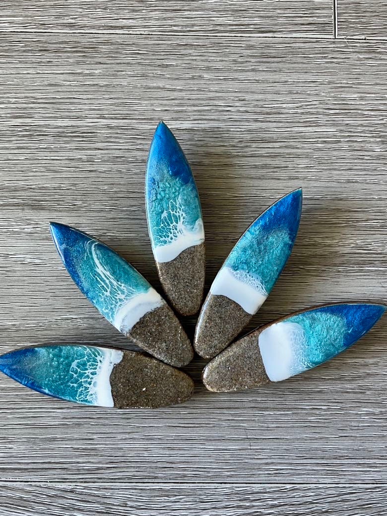 Surfboard Resin Art Magnet Made With Natural FL Sand - Etsy