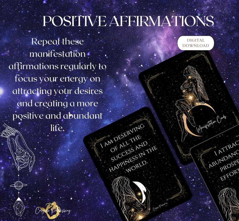 Affirmation Cards Printable, Inspirational Decks, Affirmation Cards for ...
