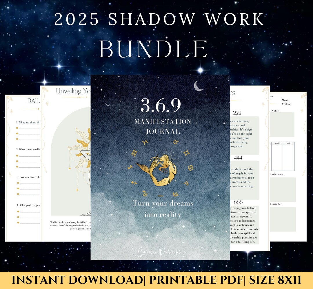 2025 Manifestation Journal Bundle Workbook 369 Manifestation Journal ...