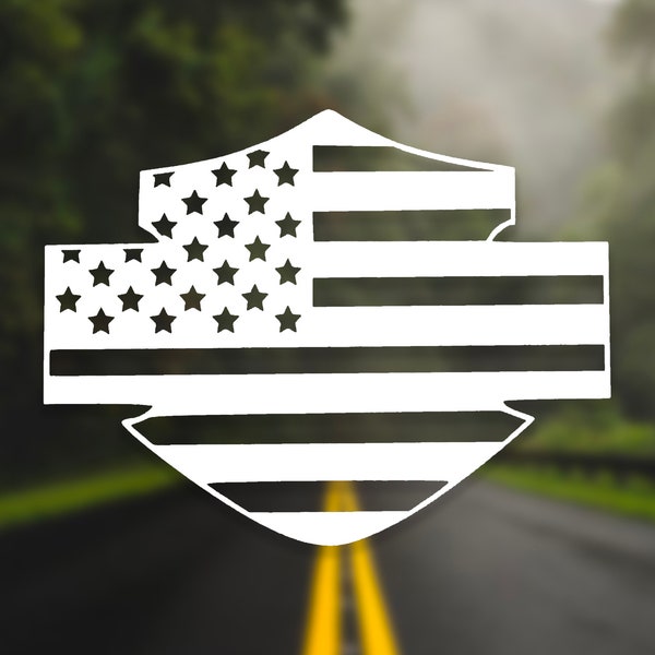 Harley Davidson Window Decal - Etsy