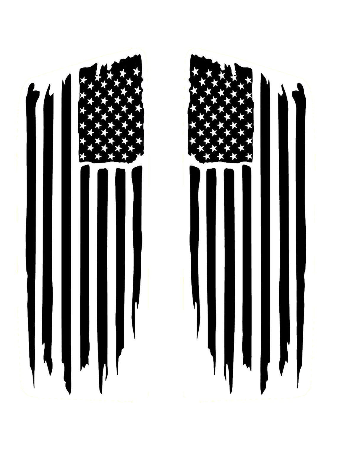 Tattered Flag Premium Vinyl Decal for Harley Davidson Touring | Etsy