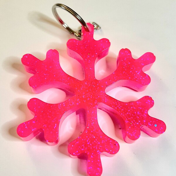 Snowflake Keychain - Etsy