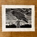 Crow Lino Cut Print 10" X 8" Limited Edition - Etsy UK