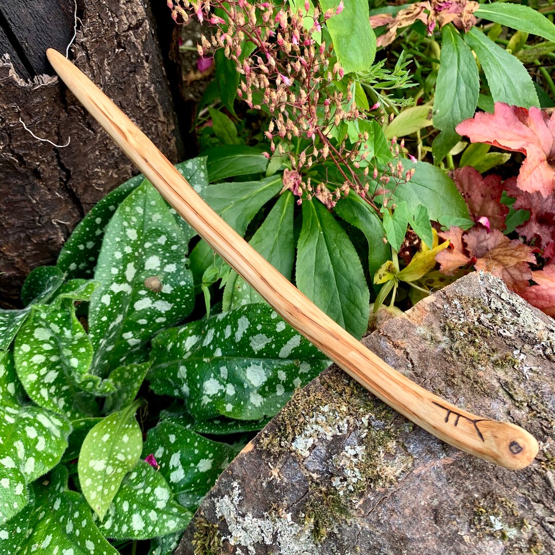 Oak Wood Ogham Wand With Pyrography Symbol Vegan Friendly - Etsy