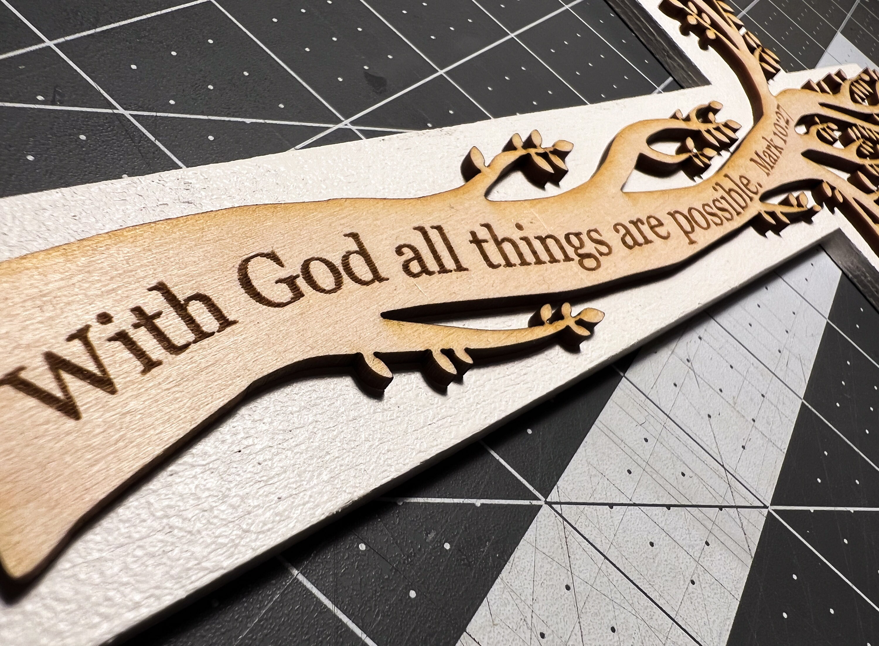 Laser Engraved Cross Organic Wood Cross With Verse Laser - Etsy