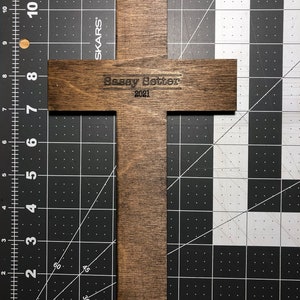 Laser Engraved Cross - Organic Wood Cross With Verse - Laser Cut Wood ...