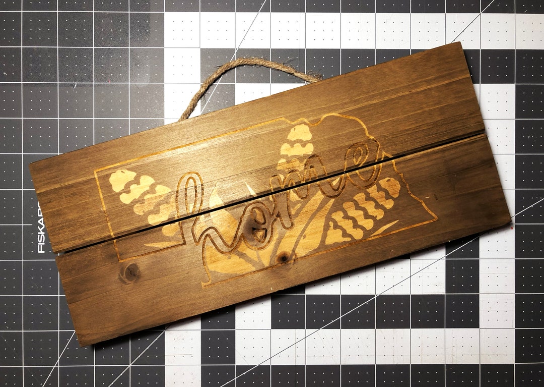 Nebraska Corn Wood Sign - Laser Engraved Wood Sign - Etsy