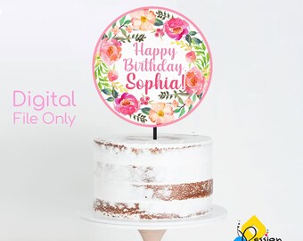 Floral Cake Topper - Etsy