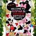 Printable MICKEY and MINNIE Mouse Birthday Welcome Board. CUSTOM Mickey ...