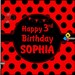 Printable LADYBUG Birthday Backdrop. Digital Ladybug Background ...