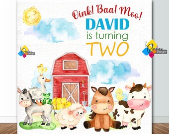 Farm Barnyard Birthday Banner - Etsy