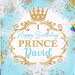 Printable PRINCE Pastel Blue Gold Backdrop. Prince Birthday Party ...
