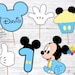 Printable Mickey Mouse Blue Birthday Cake Toppers. Party Centerpieces ...