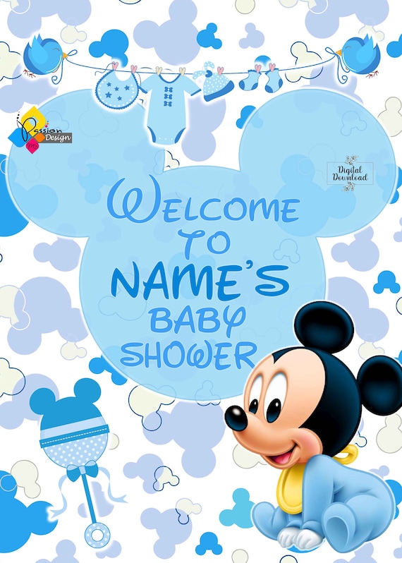 Baby Shower Blue Background
