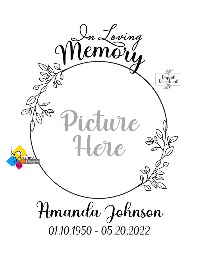 Digital in Loving Memory Graphic for Cricut Cutout T-shirt - Etsy