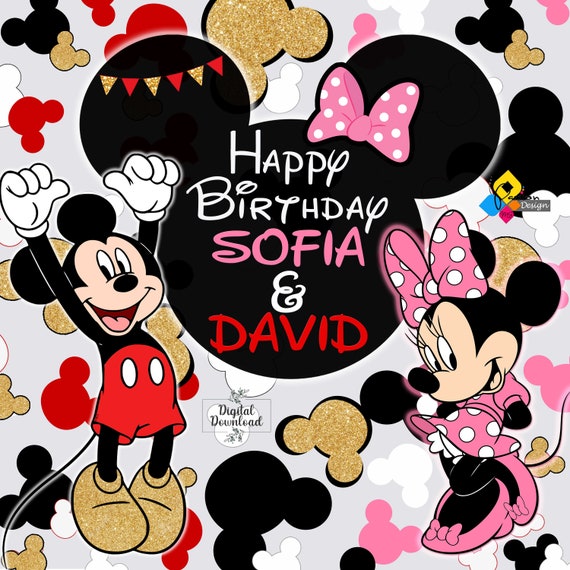 Party Décor Printable MICKEY And MINNIE Mouse Farm Birthday Backdrop ...