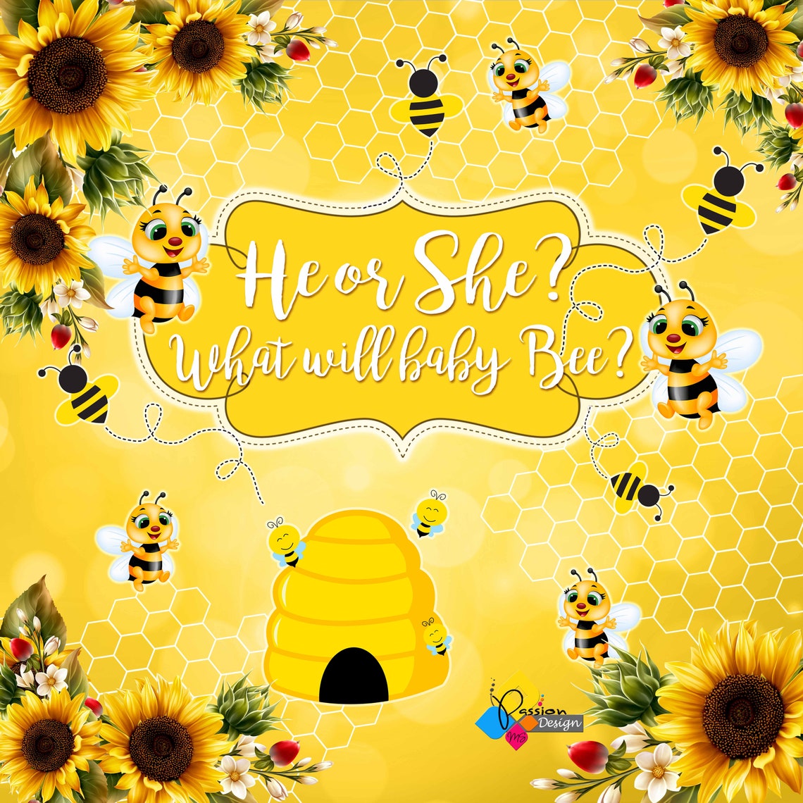 Printable BEES Backdrop. Digital HONEY BEES Background. Cute - Etsy