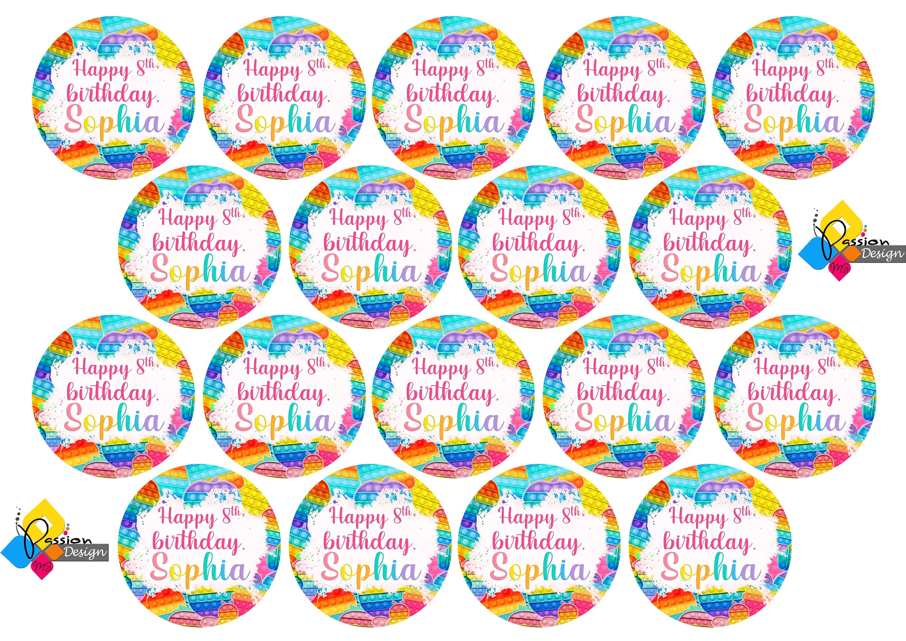 Printable POP IT Fidget Birthday Party Kit. DIY Chip Bag | Etsy