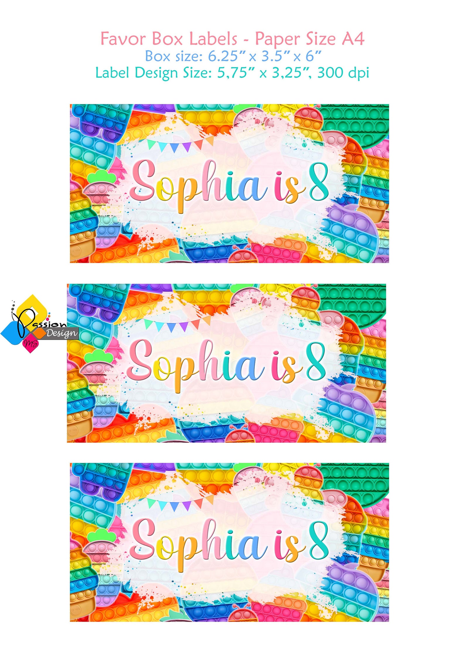 Printable POP IT Fidget Birthday Party Kit. DIY Chip Bag | Etsy