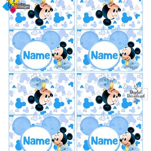 Printable Mickey Mouse Birthday Party Place Card Tent. Editable Mickey ...