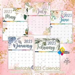 2023 Calendar Printable. Monthly Planner 2023. Desk Calendar Monthly ...
